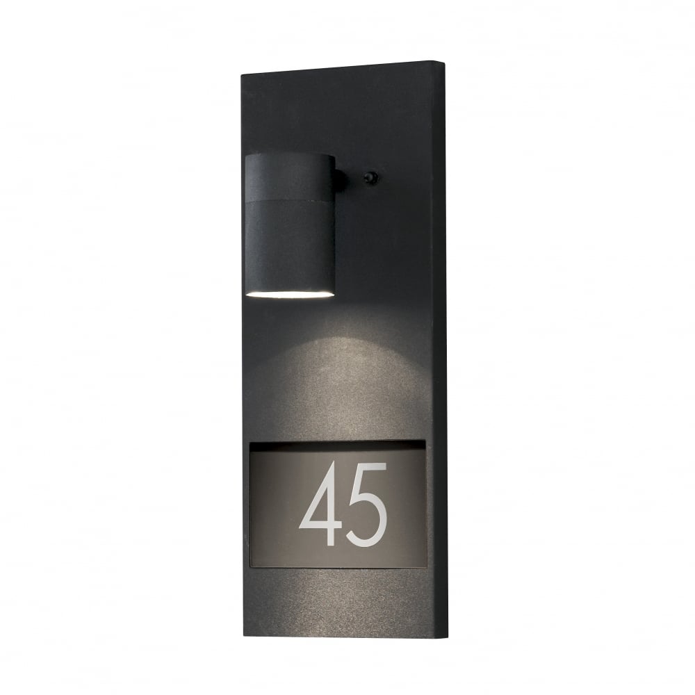 Modern House Number Spotlight Black - Stillorgan Decor