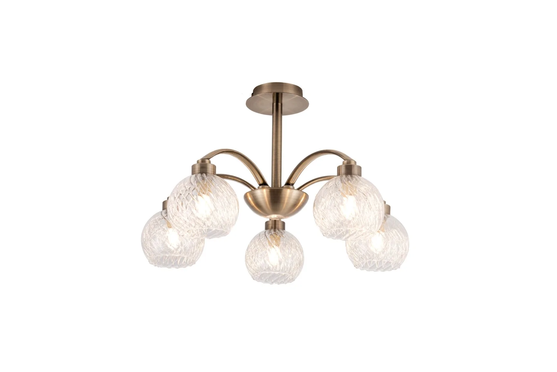 Modern Single Twist Multi Function Pendant Antique Brass - Stillorgan Decor