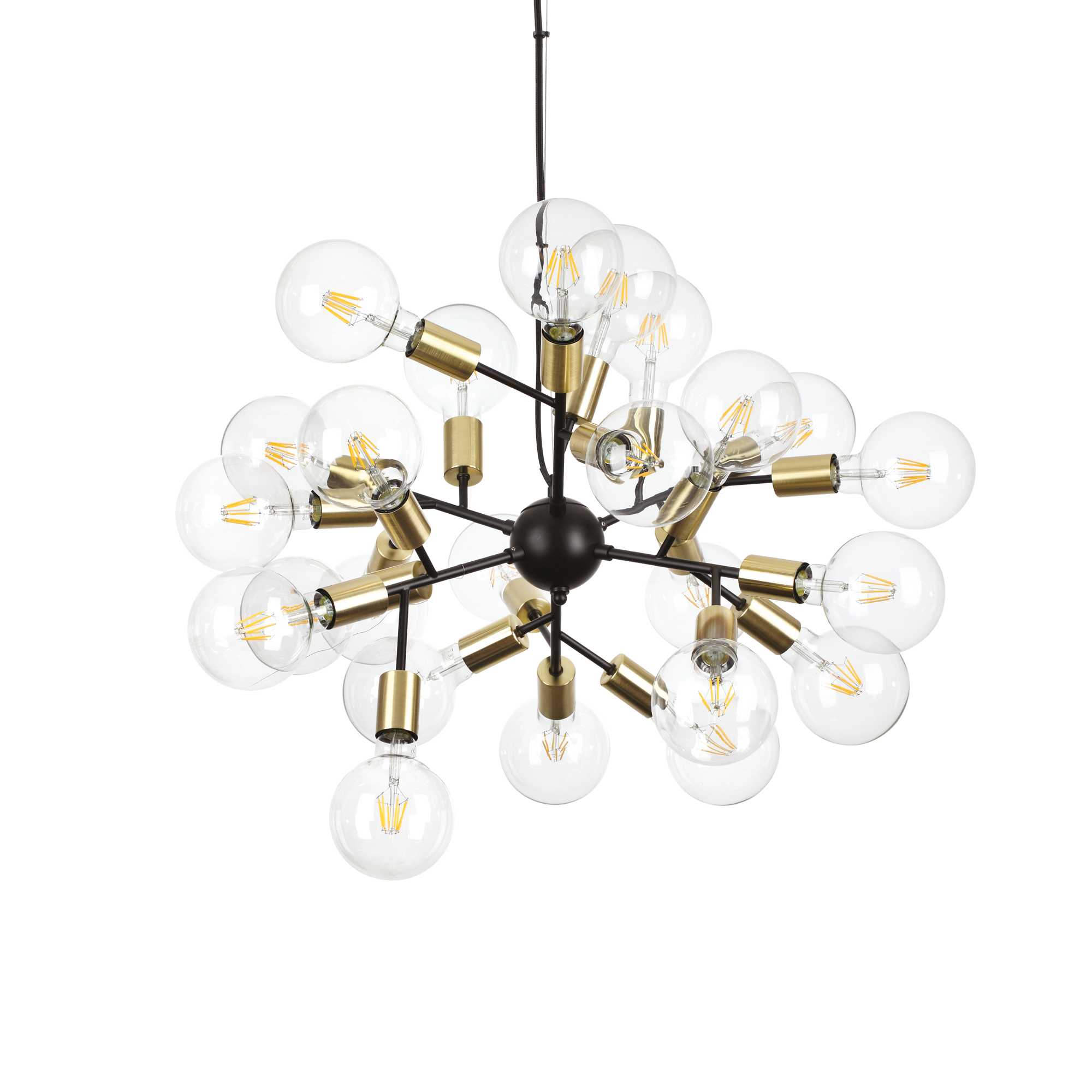 Statement 24 Arm Ceiling Pendant Light Black And Gold - Stillorgan Decor