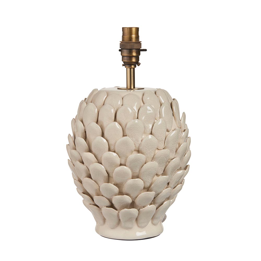 Beautiful Ivory Layered Leaf Table Lamp Base Only - Stillorgan Decor