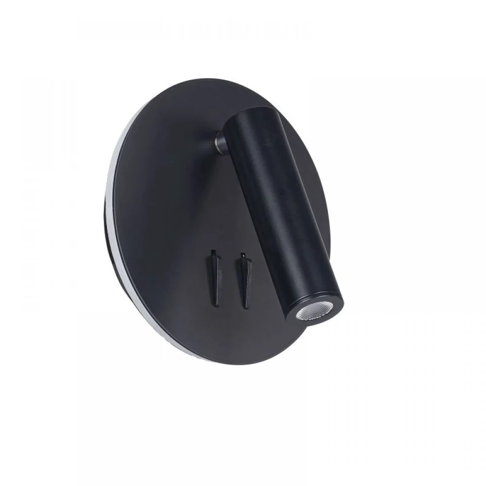 Modern Dual Light Led Ring Wall Reading Light Matt Black - Stillorgan Decor