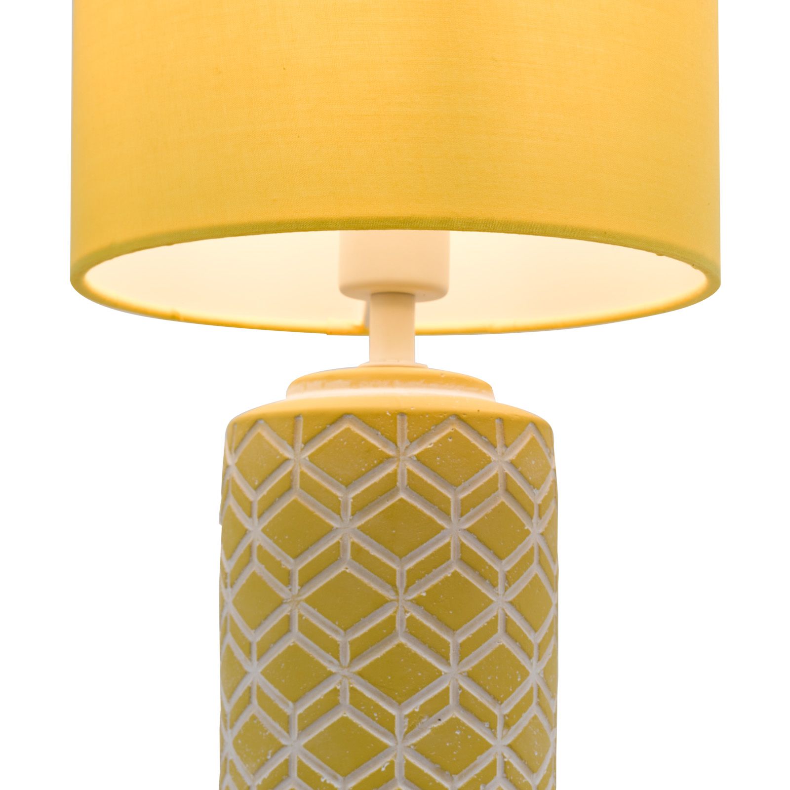 Chic Ceramic Table Lamp Yellow With Shade - Stillorgan Decor