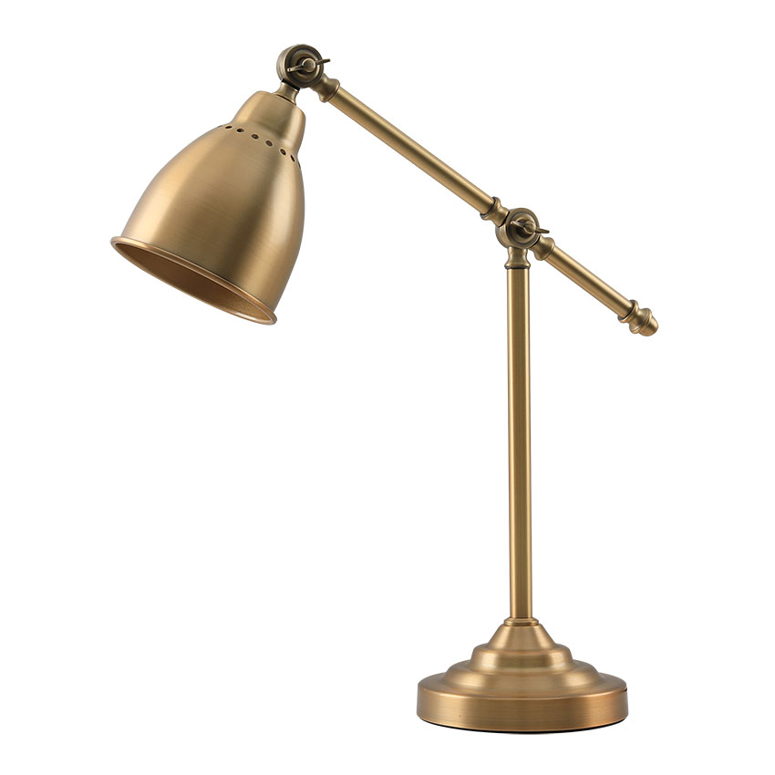 Elegant Table Task Lamp Satin Brass - Stillorgan Decor